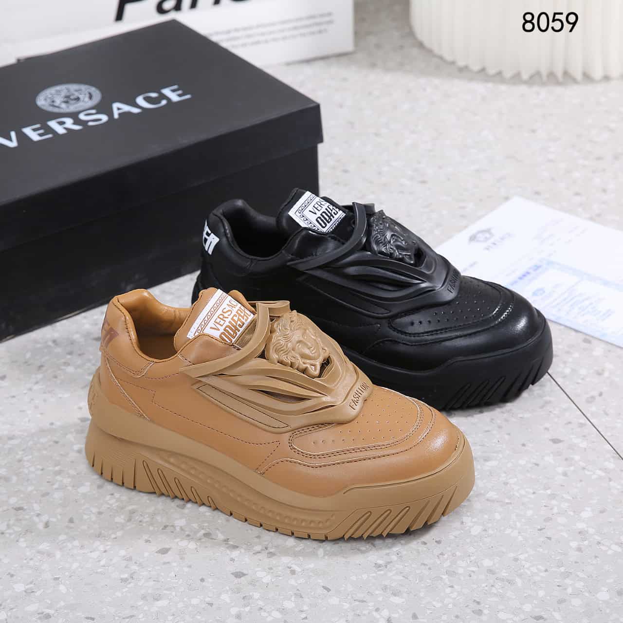 Sepatu Versace 8059 Odissea Sneaker Semi Platinum (Kode: VER115 ...