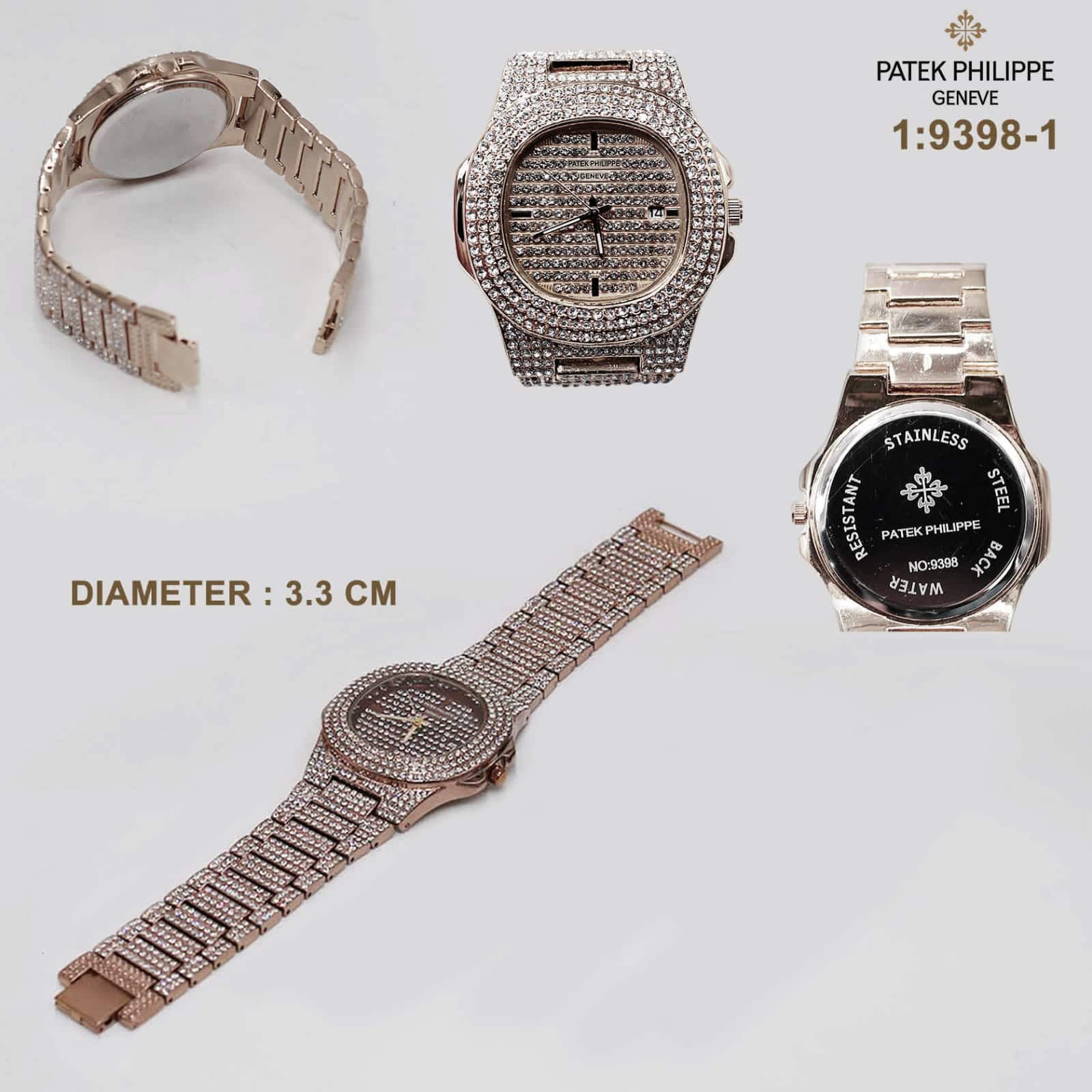Jam Tangan Patek Philippe Geneve Diamond 9398-1 Super (Kode: JMT192 ...