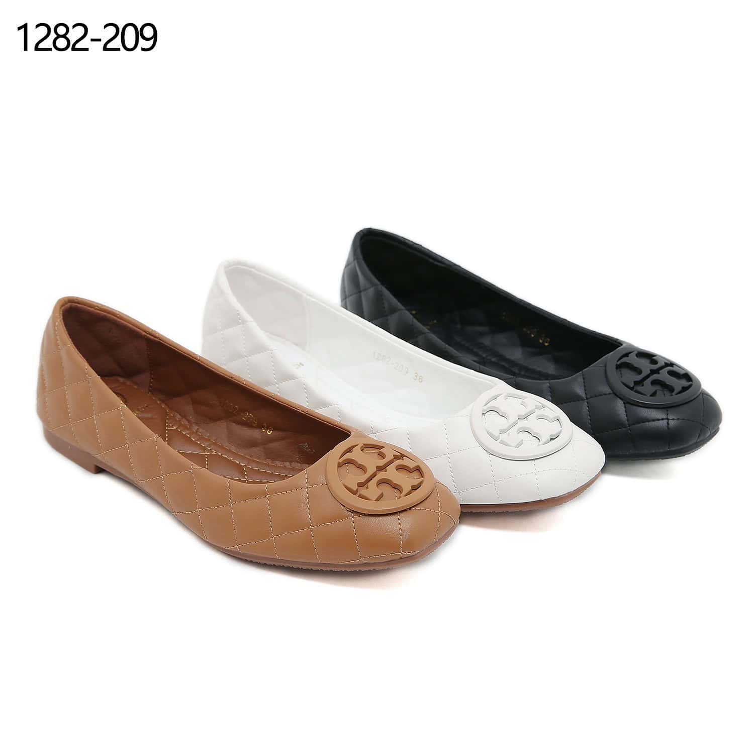 Sepatu Tory Burch 1282-209 Leather Flat Heel Shoes Semi Premium (Kode ...