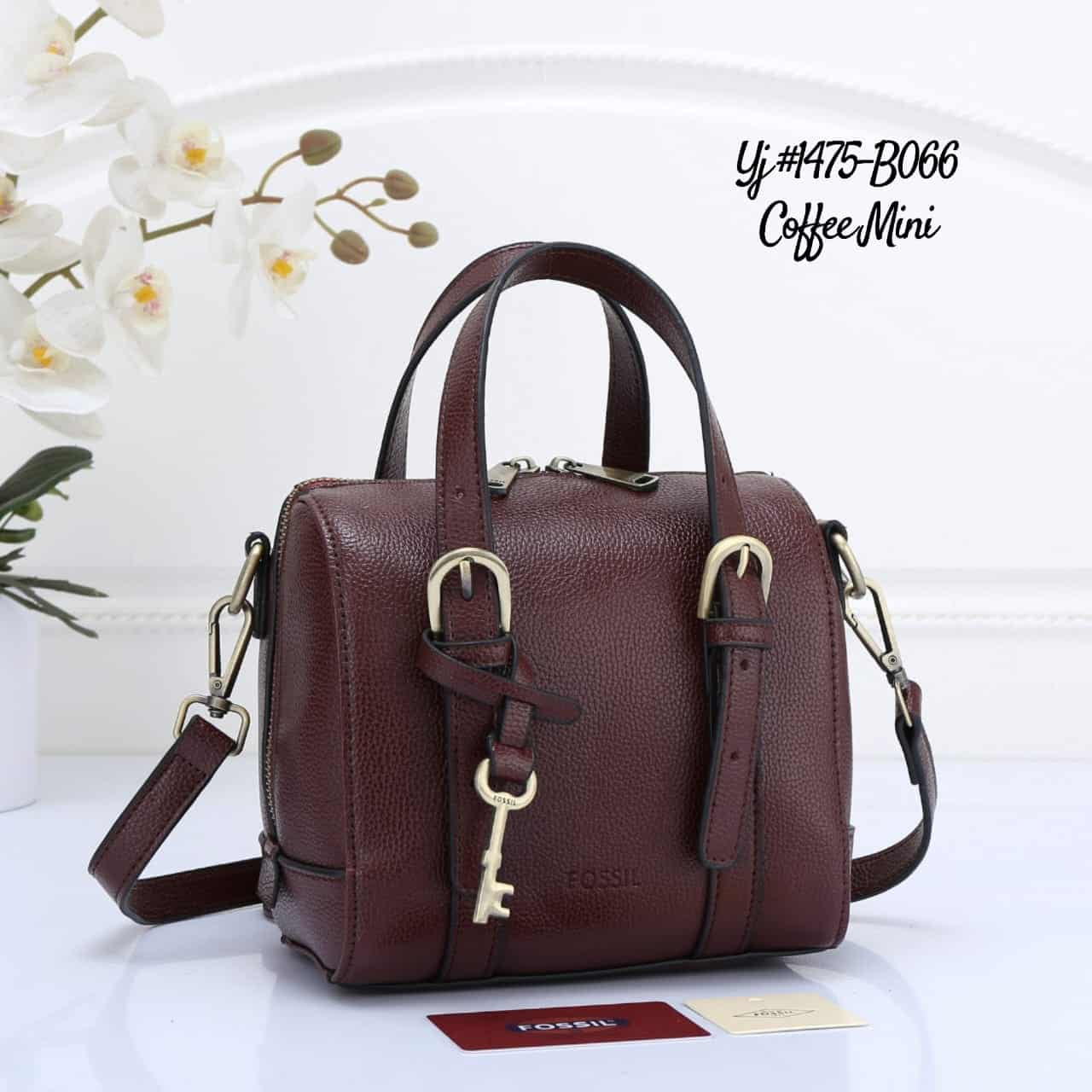 Tas Fossil Carlie Mini Satchel Bag & Selempang Polos FS 1475-B066Yj ...