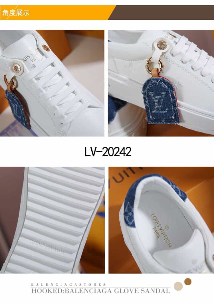 Sepatu Louis Vuitton LV-20242 Time Out Sneakers White Semi Platinum ...