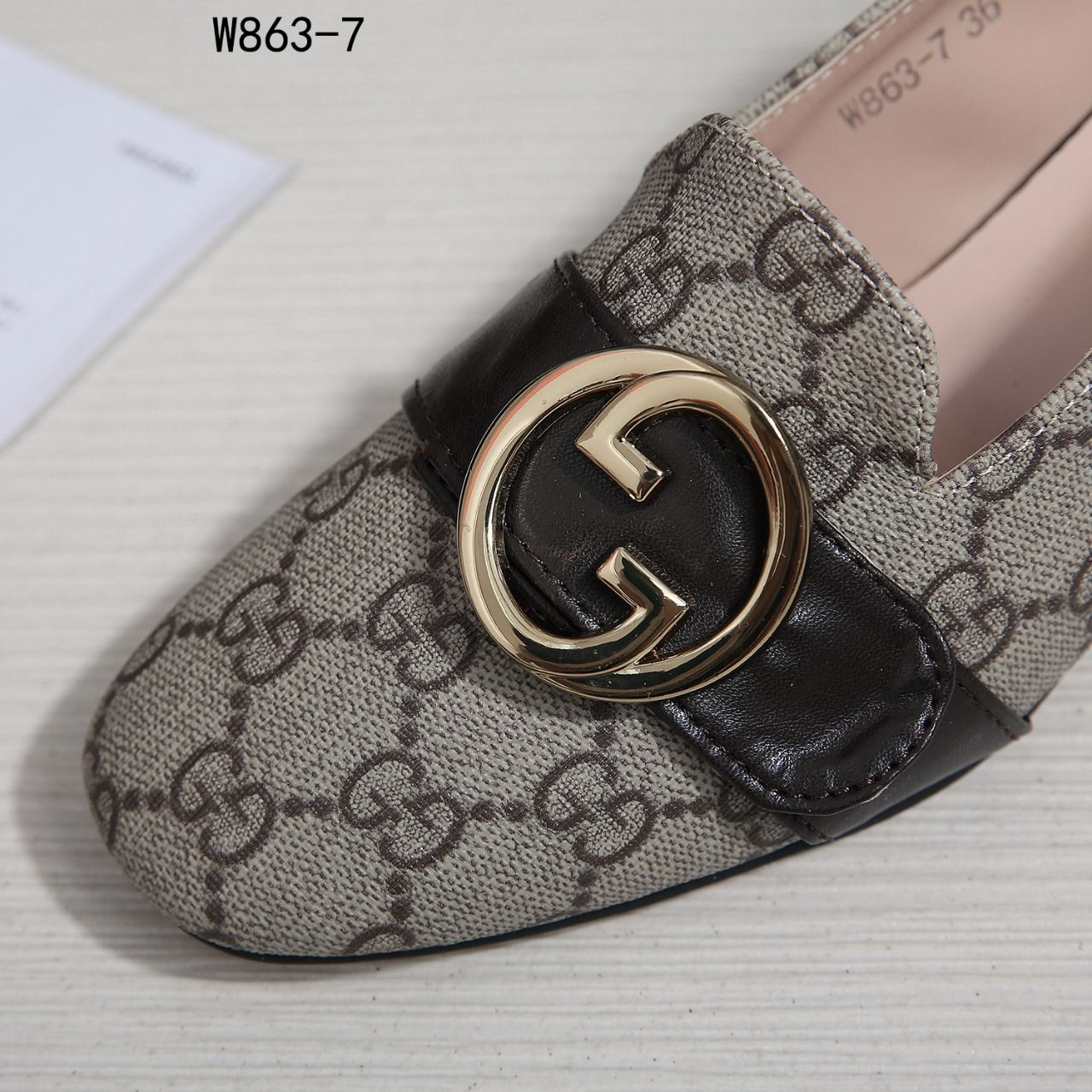 Sepatu Gucci GG Office Block Heels W863-7 Semi Original (Kode: GUC979 ...