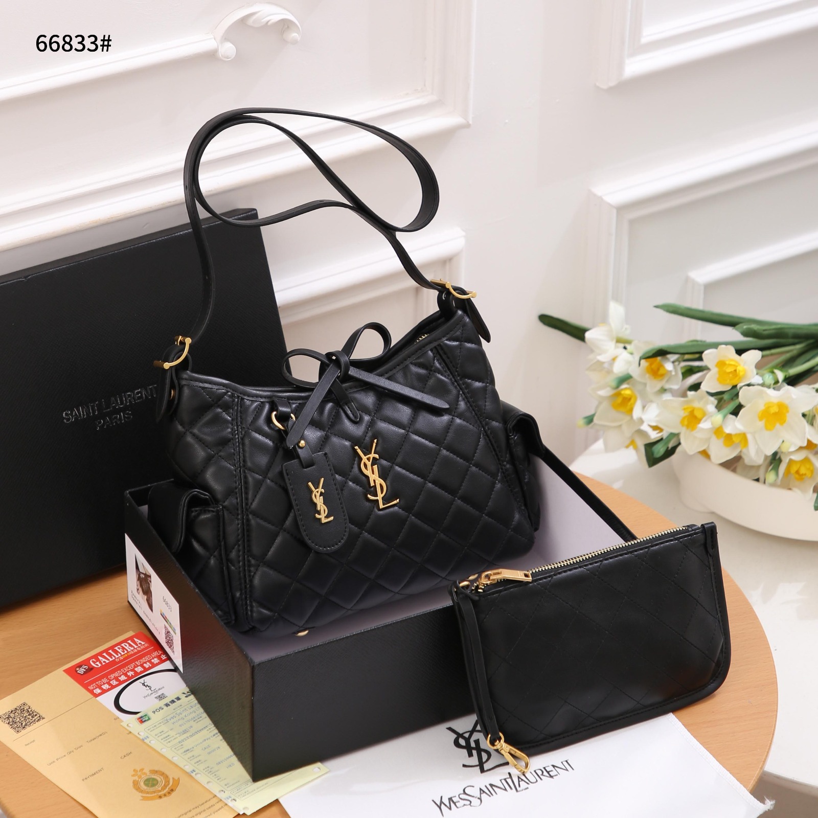 Tas YSL 66833 Yvest Saint Laurent Quilted Handbag Shoulder Bag Semi ...