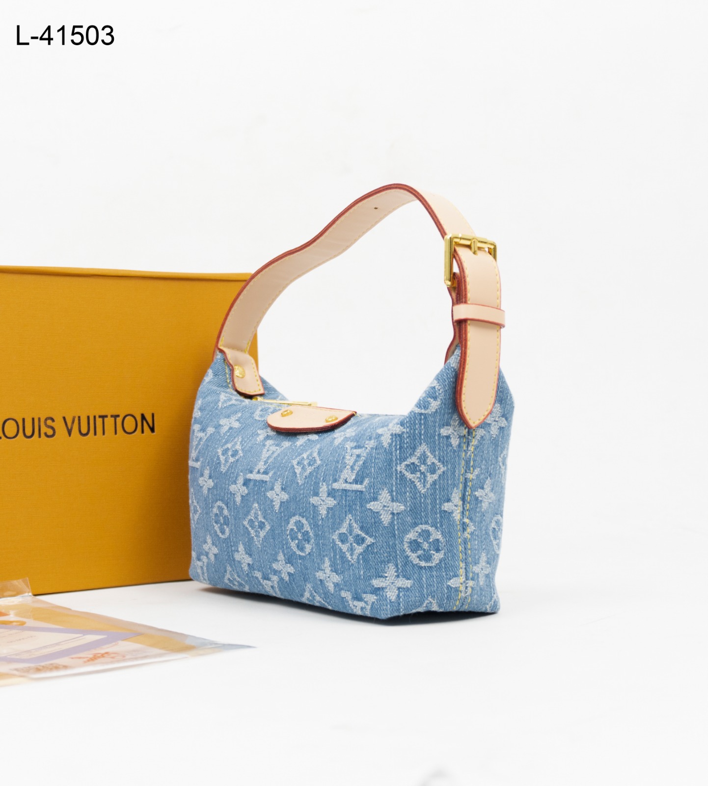 Tas LV L-41308 Louis Vuitton Hills Pochette Monogram Denim Semi Premium ...