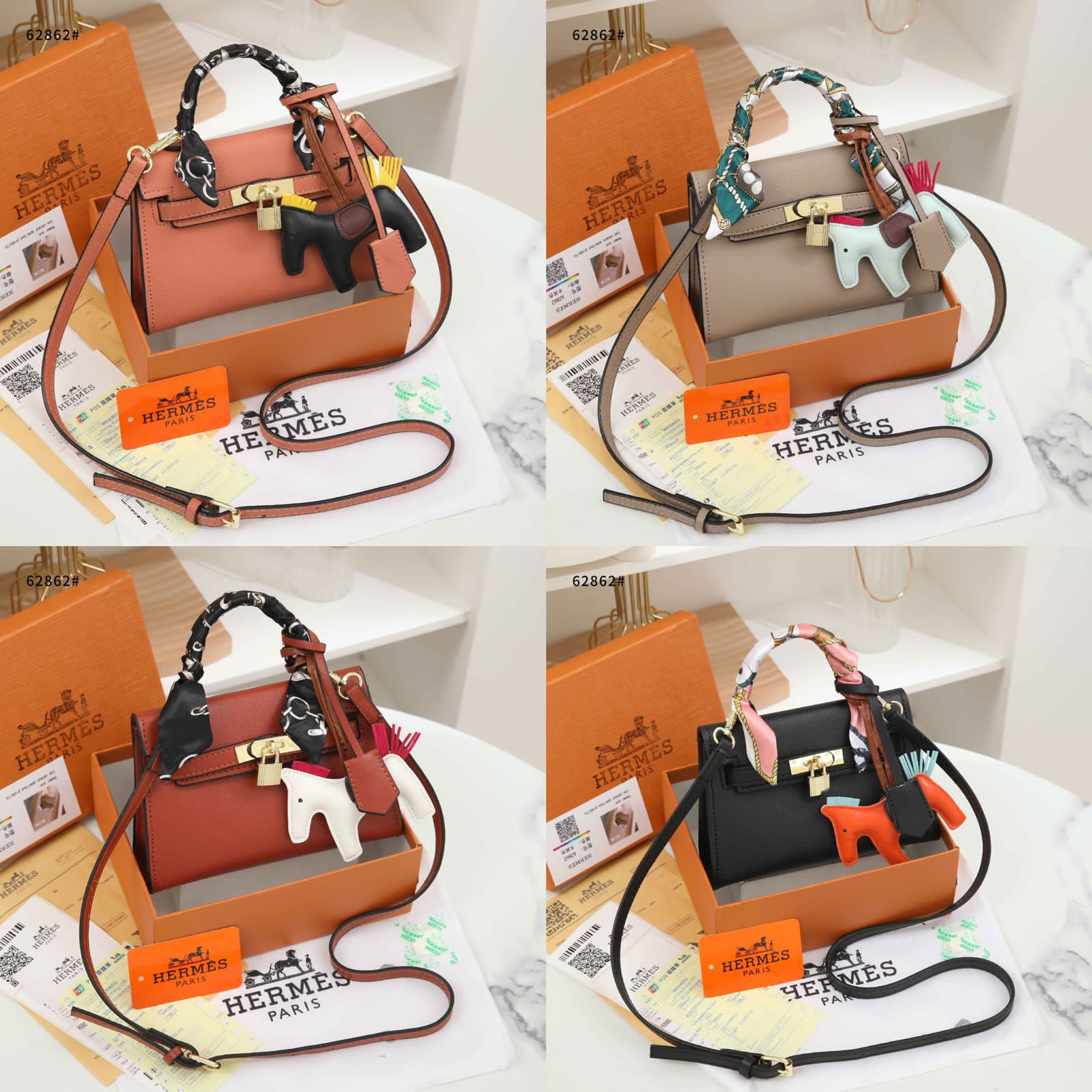 Tas Hermes 62862 Mini Kelly Semi Platinum (Kode: HER887) - TasKW.com