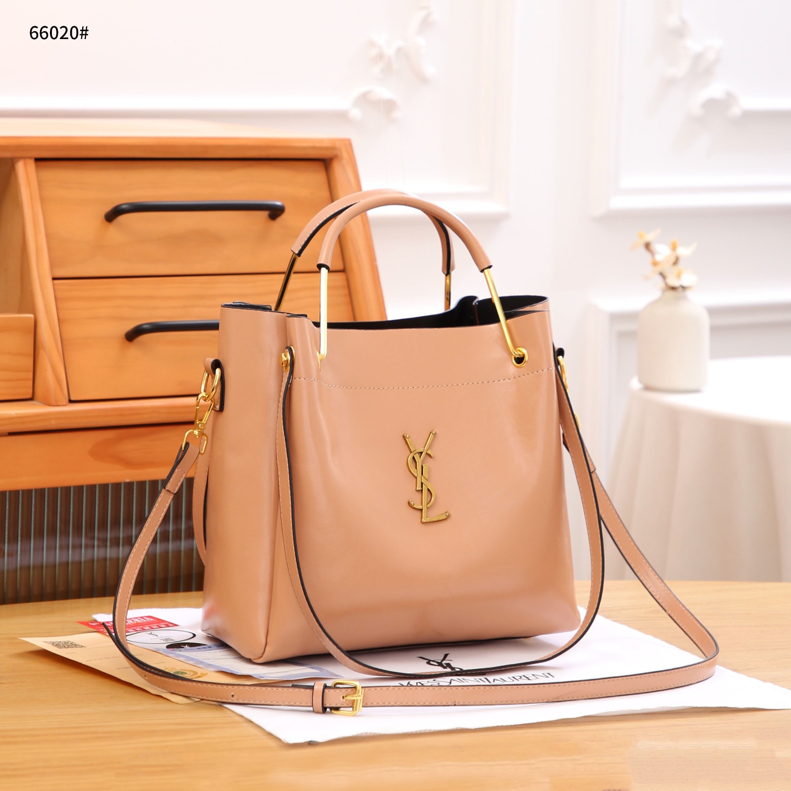 Tas YSL 66020 Yvest Saint Laurent Cevro Bag in Leather Semi Platinum ...