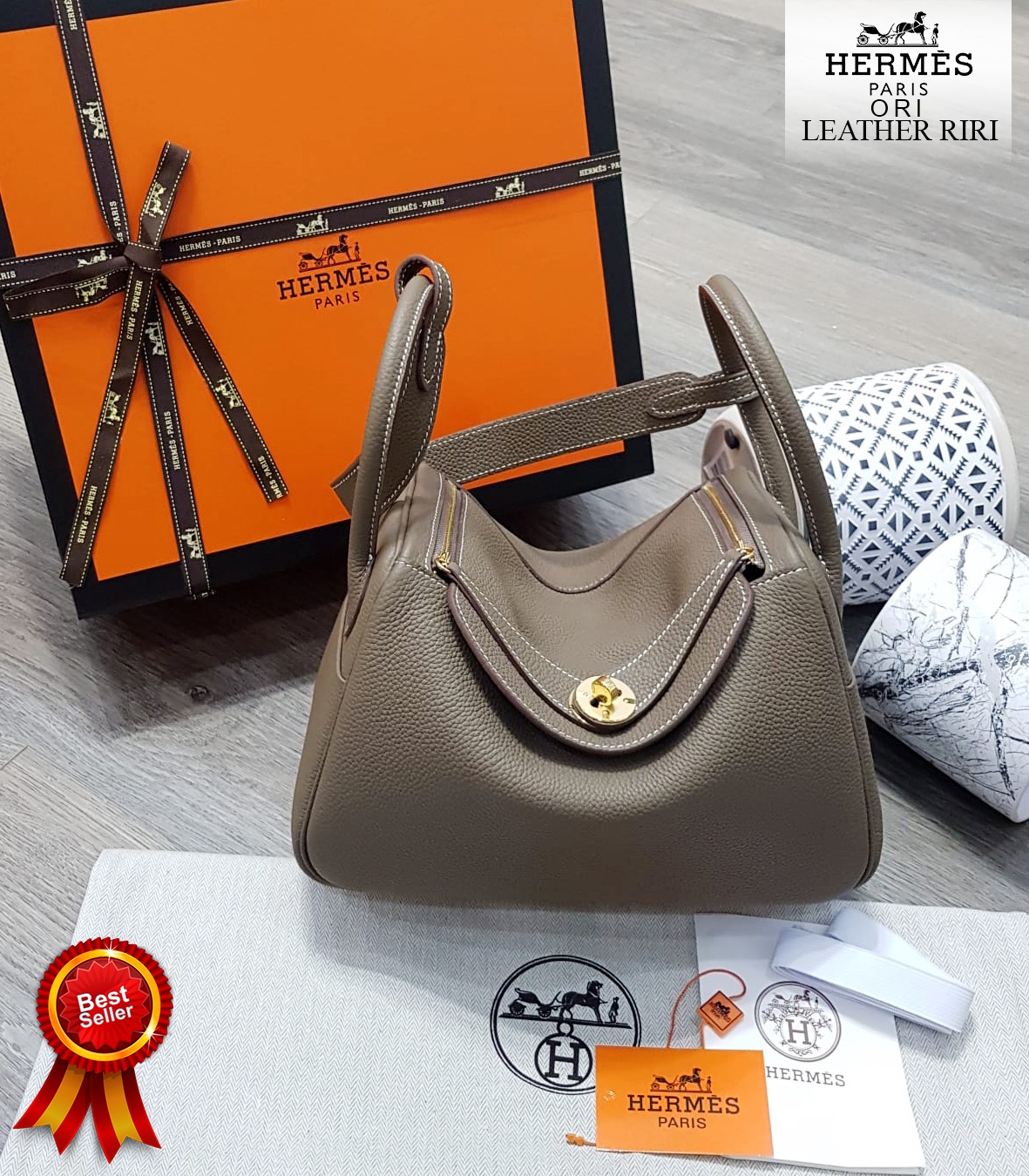 Tas Hermes Lindy 26 Paris Soft Clemence Ori Leather Premium (Kode ...