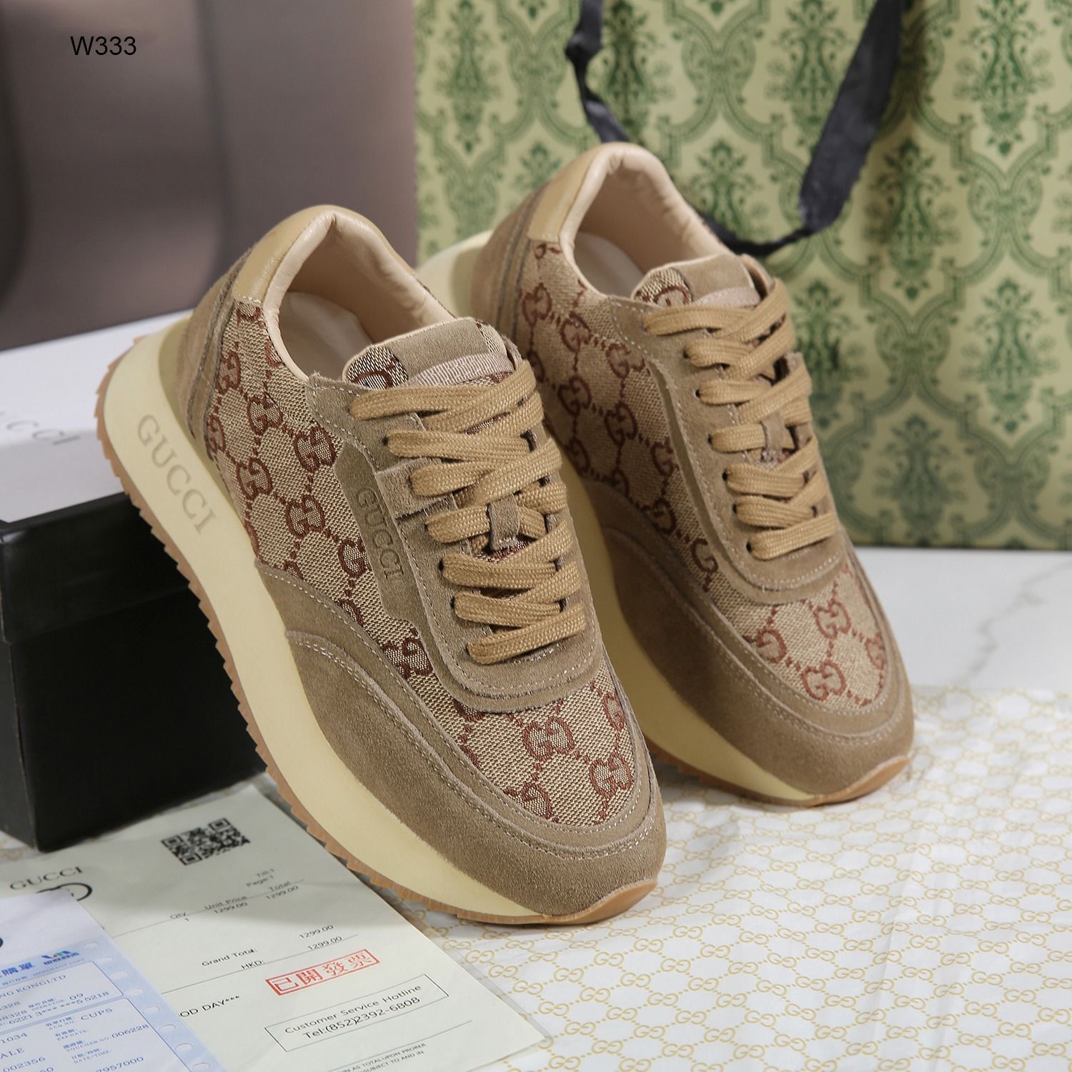 Sepatu Gucci Sneakers Highsole Grade AAA Sneakers W333 Semi Original ...