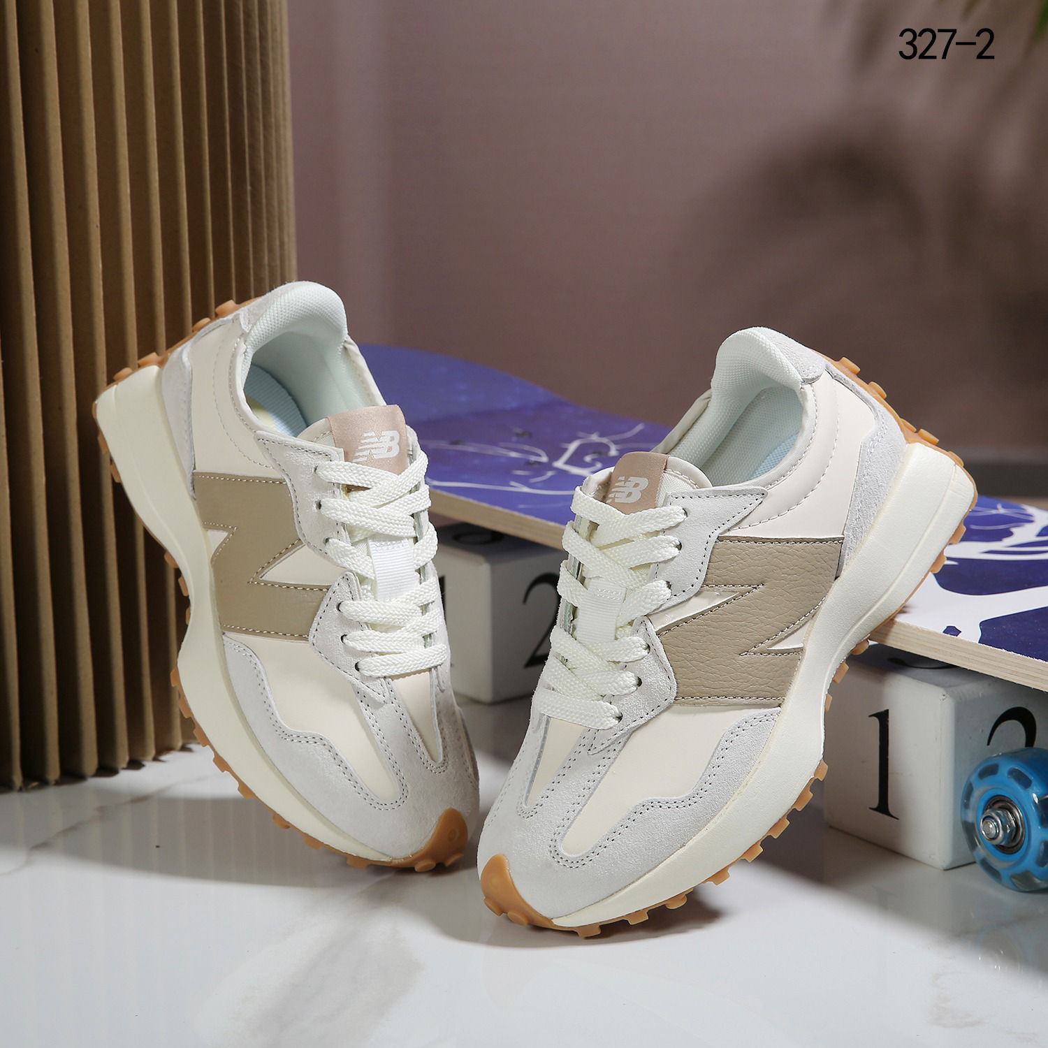 Sepatu New Balance Semi Ori Grade AAA Beige List Khaki 327-2 Semi ...