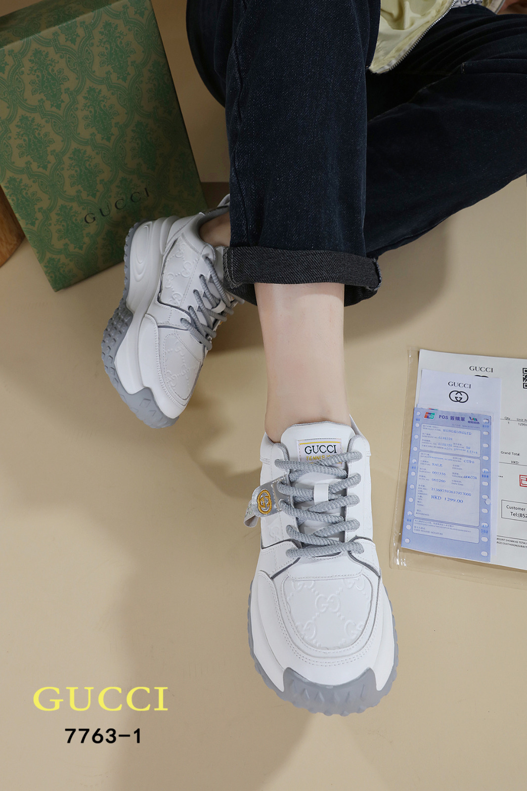 Sepatu Gucci Sneakers Shoes 7763-1 Semi Premium (Kode: GUC1066) - TasKW.com