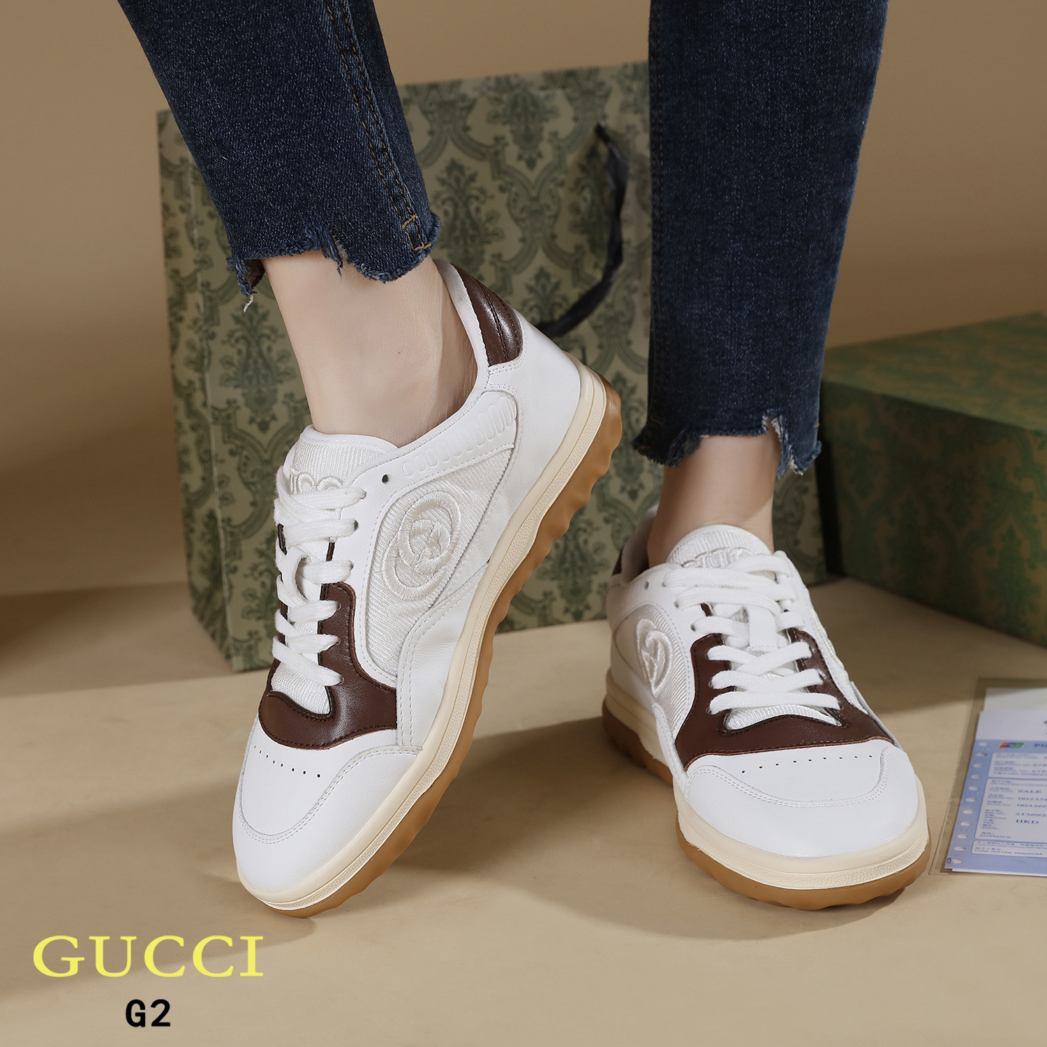 Sepatu Gucci Sneakers Shoes G2 Semi Premium (Kode: GUC1073) - TasKW.com