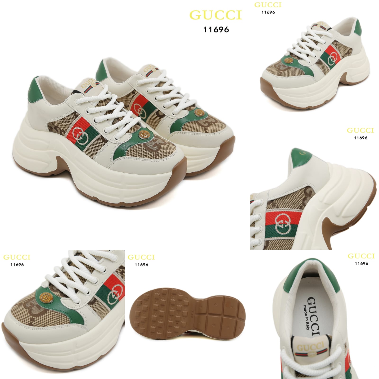 Sepatu Gucci Sneakers Shoes 11696 Semi Premium (Kode: SGC001) - TasKW.com