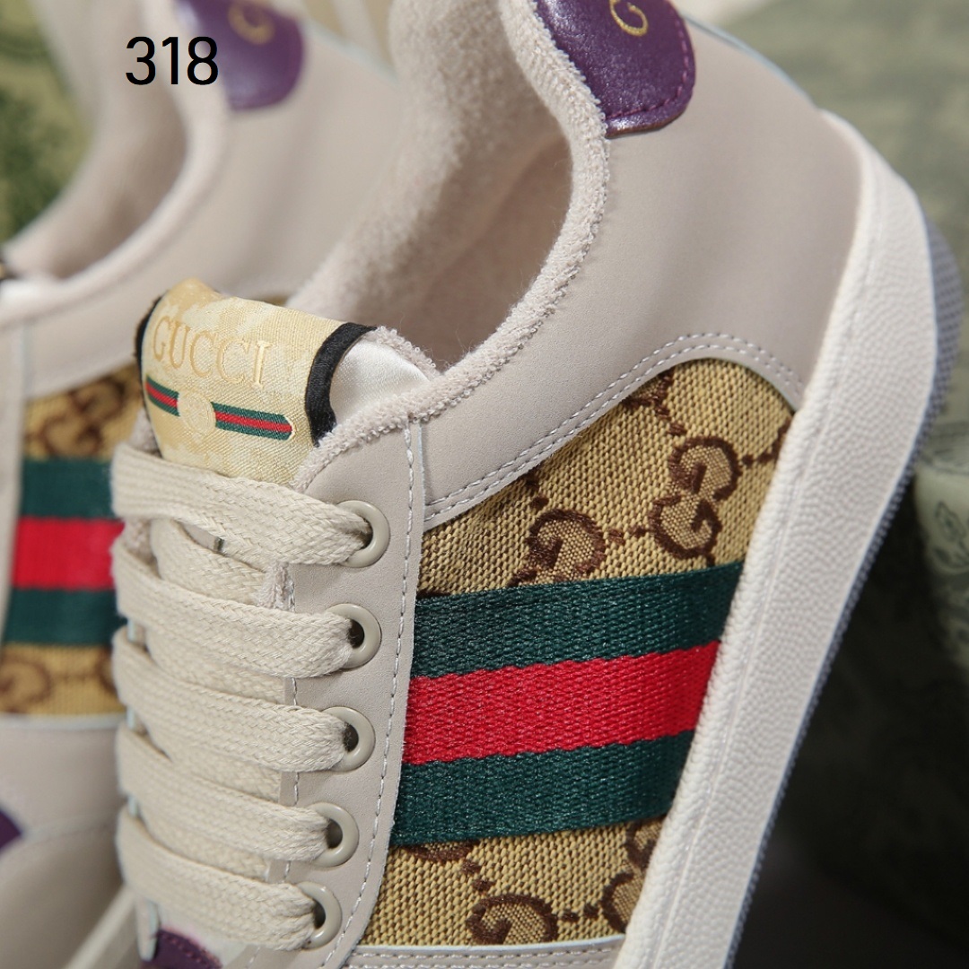 Sepatu Gucci 318 New Screener 'GG Canvas' Sneakers Semi Platinum (Kode ...
