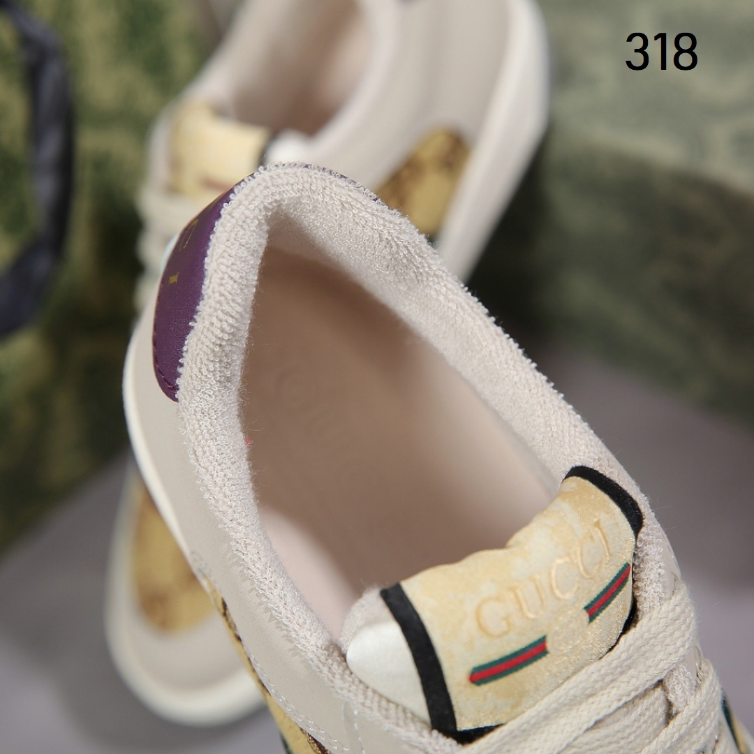 Sepatu Gucci 318 New Screener 'GG Canvas' Sneakers Semi Platinum (Kode ...