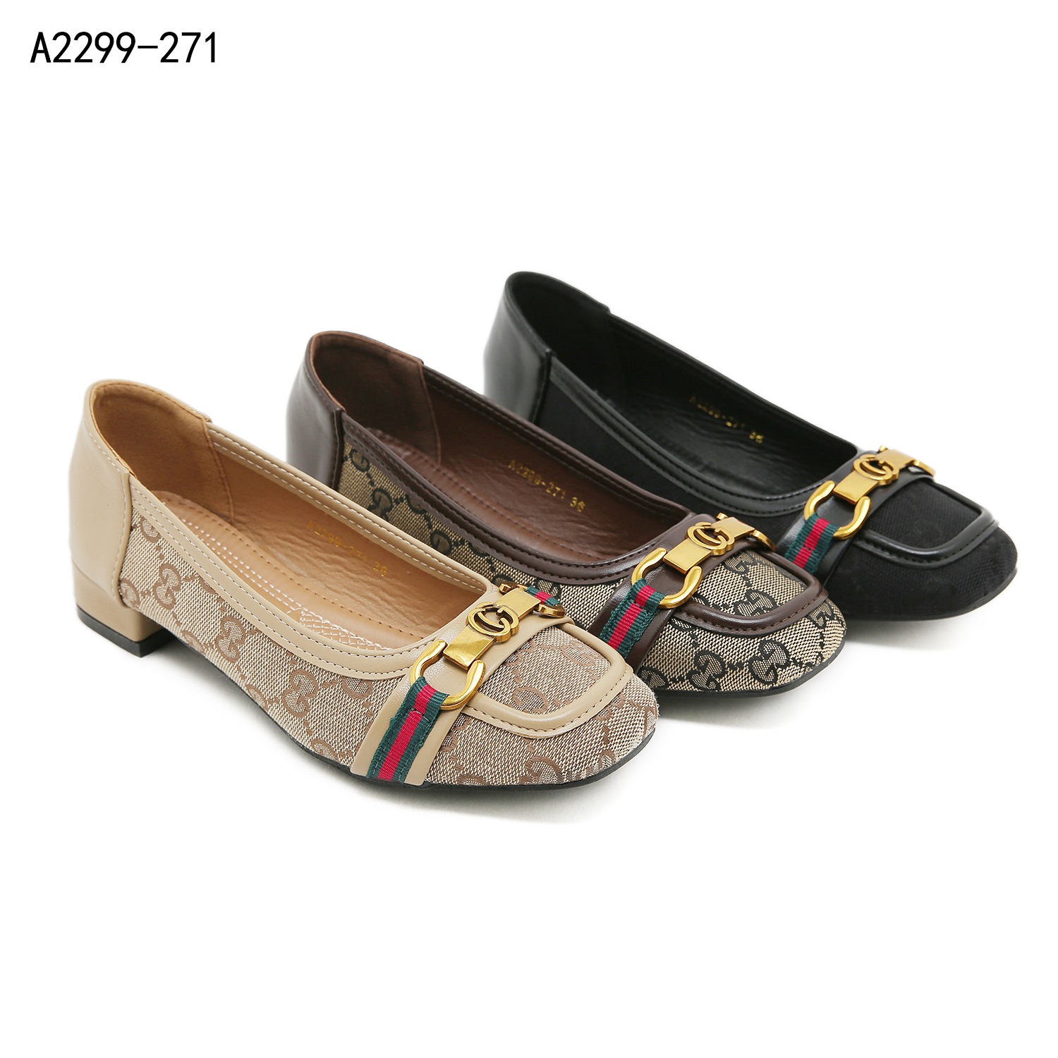 Sepatu Gucci A2299-271 GG Canvas G-Logo Mid Heel Semi Premium (Kode ...
